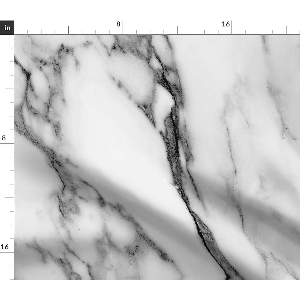 Spoonflower Fabric - Marble Gray Black Kitchen White Monochrome Modern Silver Print Earth Printed on Petal Signature Cotton Fabric Fat Quarter - Sewing Quilting Apparel Crafts Decor