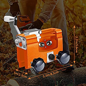Chainsaw Sharpening Kit,Portable Chainsaw Sharpening Jig, Hand Crank Chainsaw Blade Sharpener Suitable for All Kinds of Chain Saws and Electric Saws, DIY Lumberjack, Garden Worker