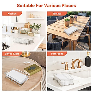 Guest Towels Holder, Napkin Holder, Flat Paper Napkins Holder, Napkins Dispenser, Bathroom Napkin Holder, Disposable Hand Towels Holder, Paper Napkins Tray, Napkin Holders for Paper Napkins