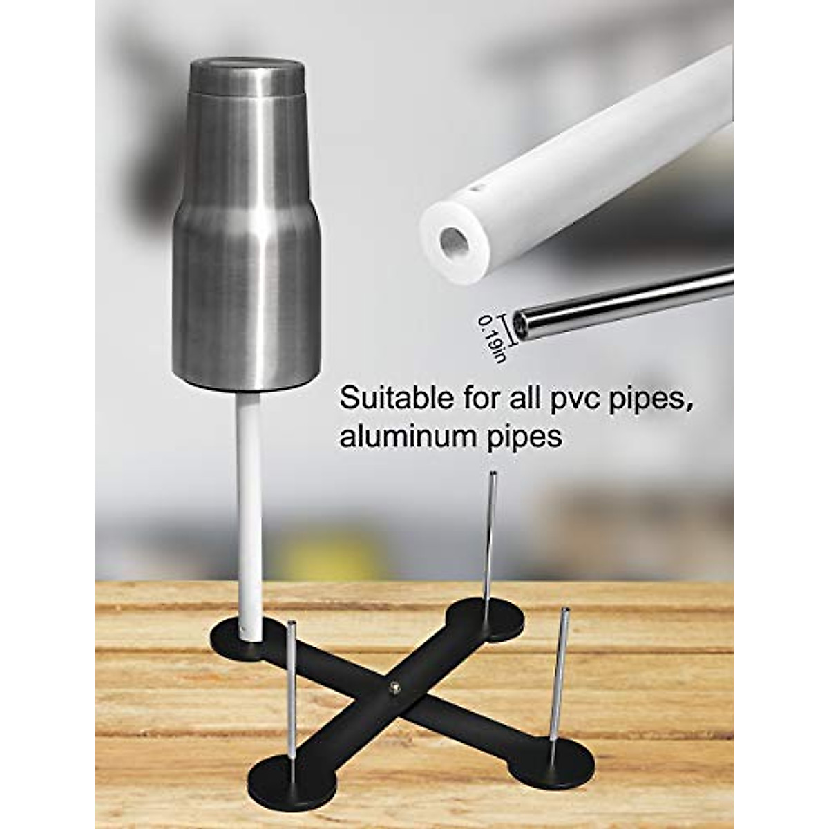 Drying Stander Holder of Tumbler Cup Spinner，Tumbler Drying Rack for DIY Craft Glitter Epoxy Tumblers Cup Turner Kit Stainless Steel Material,Suitable for Different diameters (2pcs)