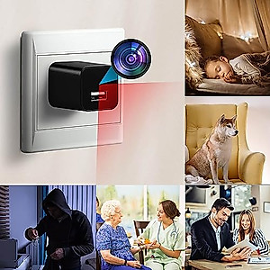 HD 1080P Hidden Spy Camera Charger - USB Nanny Cam with Motion Sensor - Secret Surveillance Camera - Mini Security Cam for Home, Office, Pets - No Wi-Fi Needed, Supports SD Card, Portable Design