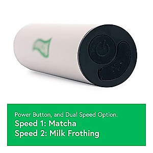 MATCHABAR Electric Matcha Whisk and Milk Frother | Handheld Matcha Green Tea Mixer and Blender | USB Rechargeable, Dual Speed, Stainless Steel | Powerful Whisk for Matcha Lattes, Coffee & Other Drinks