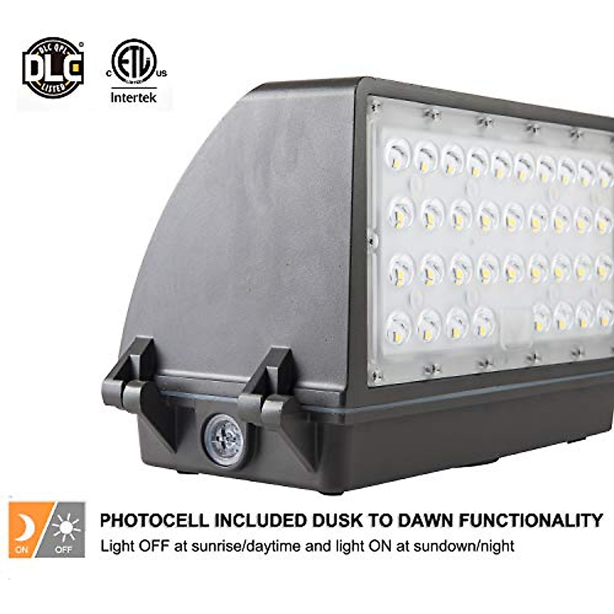 JMKMGL LED Wall Pack Light, 60W Full Cutoff Dusk to Dawn Outdoor Security Lights,5000K 7200lm 200-400W HPS/MH Replacement, Waterproof IP65 Commercial Industrial Lighting ETL DLC Listed 5-year Warranty