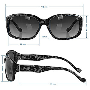 Jessica Simpson Women's J5555 Retro Wrap Rectangular Sunglasses with UV400 Protection - Glamorous Lighweight Sunglasses for Women, 60mm