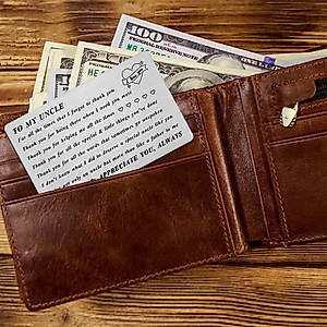 Jzxwan Uncle Father's Day Card for Men, Best Uncle Gifts, Personalized Uncle Birthday Card from Niece Nephew, Thank You Uncle Presents, Best Uncle Gift Ideas