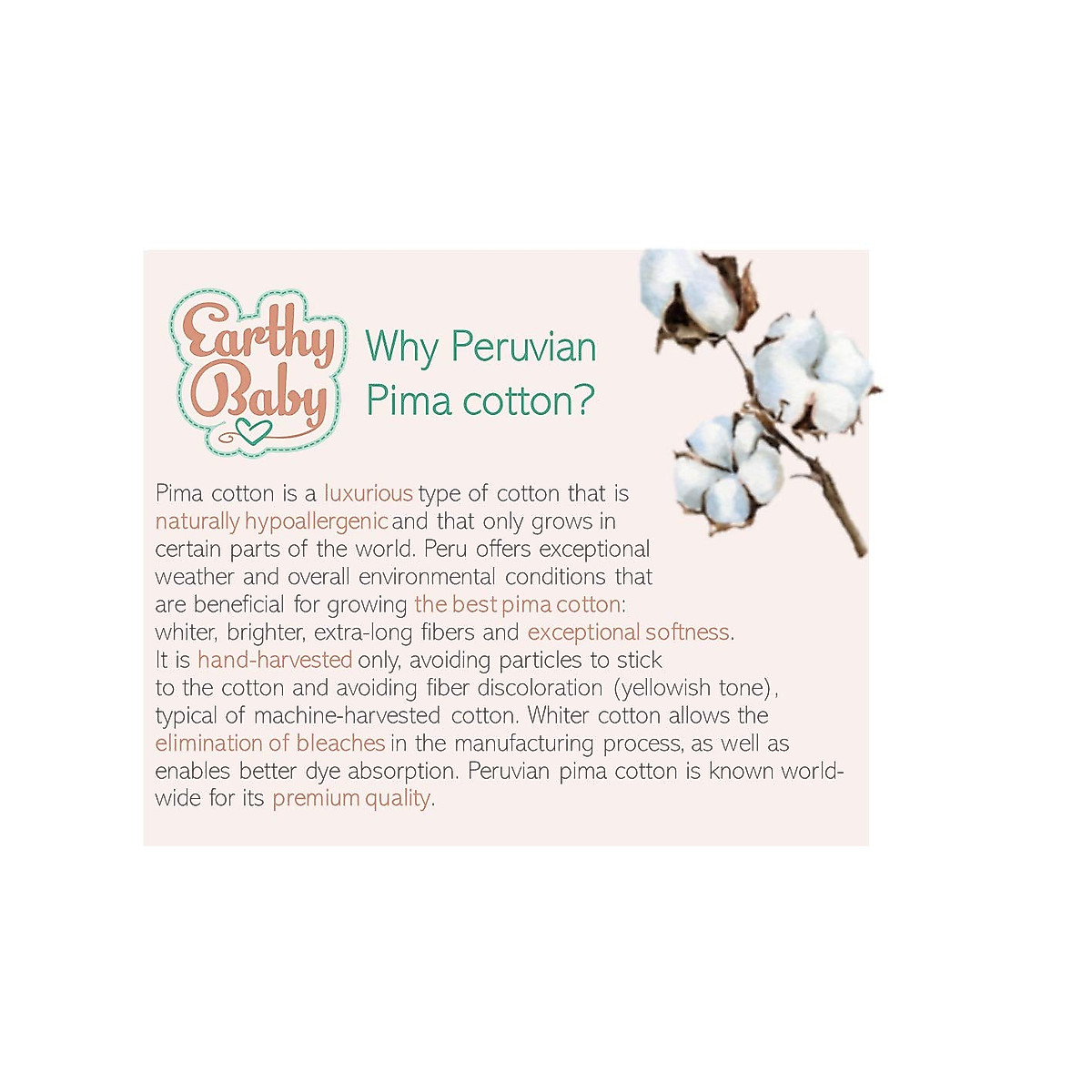 Earthy Baby GOTS Certified 100% Super Soft Organic Pima Cotton Baby Girl Lightweight Hoodie (White, 3-6 months)