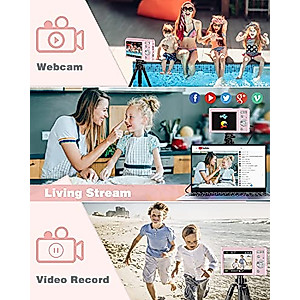 Digital Camera, Zostuic 48MP Autofocus Kids Camera with 32GB Card 1080P Video Camera with 16X Zoom, Compact Portable Small Cameras Christmas Birthday Gift for Children Kid Teen Student Girl Boy(Pink)