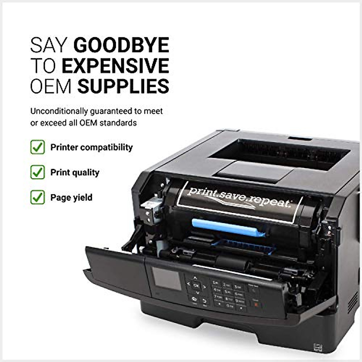 Print.Save.Repeat. Lexmark 51B0XA0 Extra High Yield Remanufactured Toner Cartridge for MS517, MS617, MX517, MX617 Laser Printer [20,000 Pages]