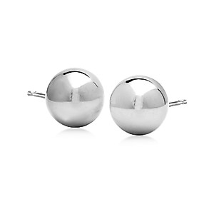Ross-Simons Italian 10mm Sterling Silver Ball Stud Earrings
