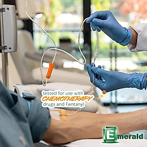 Emerald Nitrile Exam Gloves - Medical Grade Powder Free Latex Free Disposable Multipurpose Food Safe - 3.5 mil, Medium