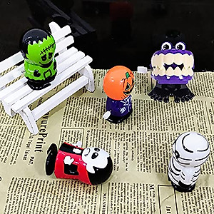 Dokeawo Halloween Wind Up Toys, 15 Pcs Halloween Toys Halloween Goody Bag Filler Novelty Jumping and Walking Toys Trick or Treat Bags Supply for Child Kids Party Favors