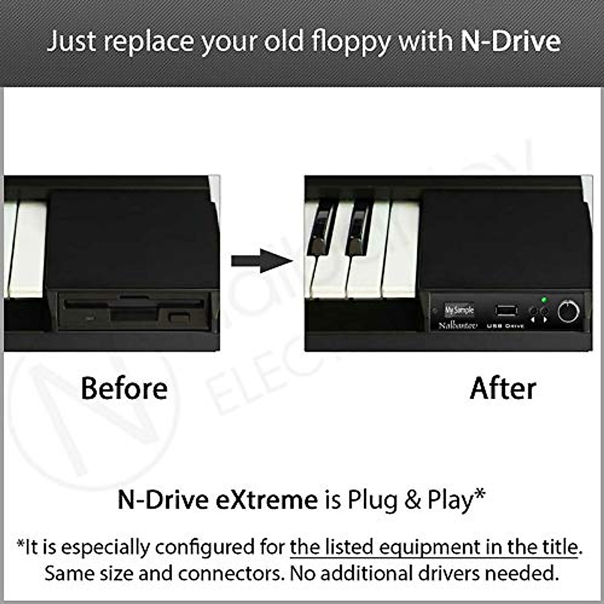 Floppy Drive USB Emulator Nalbantov N-Drive eXtreme for Korg i5S, i5M, IX300