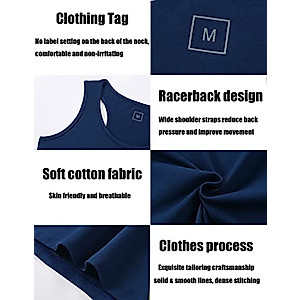 TADANG 3 Pieces Crop Tank Tops for Women, Sleeveless Racerback Crop Sports Top, Cropped Workout Tops Running Yoga Tanks