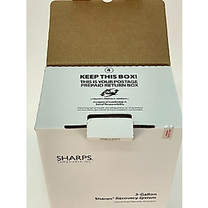 Sharps Compliance 13000-008 Sharps Recovery System 3 gal Needle Disposal Container, English, 15.34 fl. oz., Plastic, 1 x 1 x 1