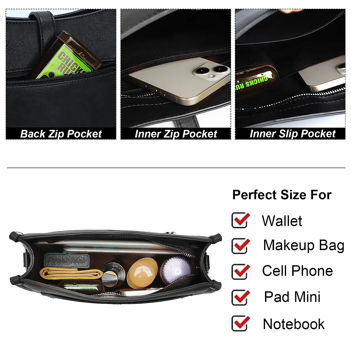 OWEJFKLFJ Women’s Crossbody Purse,Vegan Leather Hobo Bag,Crossbody Bag Handbags for Women,Purses with Adjustable Guitar Strap