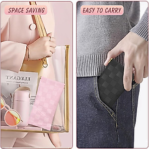 HIGH FIT eyeglasses bag Soft Glasses Pouch, Portable Squeeze Top Sunglasses Case Travel for Women Girls (White)