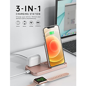 Conido Wireless Charger, 2 in 1 Wireless Charging Station for iPhone and AirPods, Charging Dock for AirPods Pro/2/1, 7.5W Qi Fast Charger for iPhone 13/12 Pro Max/11 Pro Max/XR/XS Max/X/11 Plus