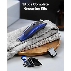GLAKER Hair Clippers for Men - Cordless & Corded 2 in 1 Hair & Beard Trimmer with ABS Guards, Detachable Blades & Turbo Motor, Professional Haircutting Kits for Blending & Fade Cuts