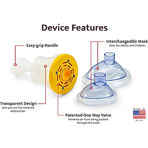 LifeVac - Choking Rescue Device Home Kit for Adult and Children First Aid Kit, Portable Choking Rescue Device, Home and Travel Combo Kits (Blue) Perfect for Baby Showers