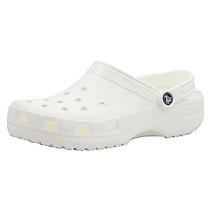 Crocs Unisex-Adult Classic Clogs (Best Sellers), White, 8 Men/10 Women