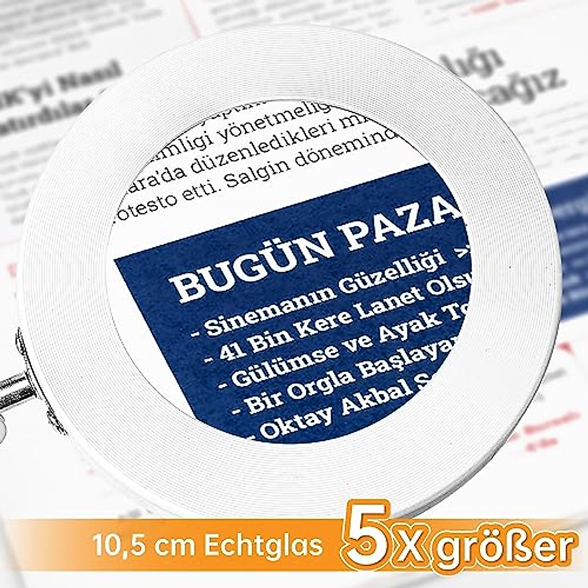 Magnifying Glass with Light and Clamp, Magnifying Lamp with 4.2'' 5X Real Glass Magnifier, 3-Color Dimmable LED Light, Premium Swing Arm Hands Free for Estheticians Crafts Hobbies Arts