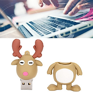 Kafuty-1 Christmas Elk USB Flash Drive,2GB-128GB Memory Stick Storage Thumb Pen Drive,Portable Christmas Novelty USB Flash Drive, for Family,Friends,Students,etc.(32G)