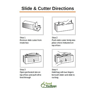 FoodVacBags 100-Feet Food Saver Compatible Vacuum Sealer Bag Roll with Cutter Box, Commercial Grade Thickness, BPA-Phthalate Free, Sous Vide, Storage Bag (8" X 100')