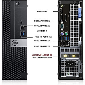 Dell OptiPlex 5050 Desktop Computers with 24 inch Monitor PC Bundle,32GB DDR4 Ram New 1TB M.2 NVMe SSD,AX200 Built-in WiFi 6,Bluetooth 5.2, i5-6500 3.2GHz,HDMI,DVD-RW,Windows 10 Pro (Renewed)