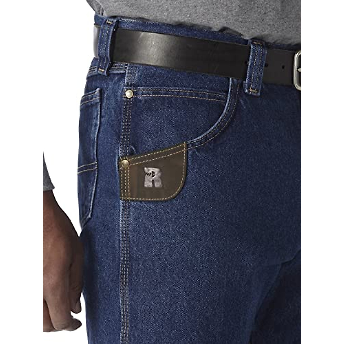 Wrangler Riggs Workwear mens Relaxed Fit Five Pocket jeans, Antique Indigo, 40W x 30L US