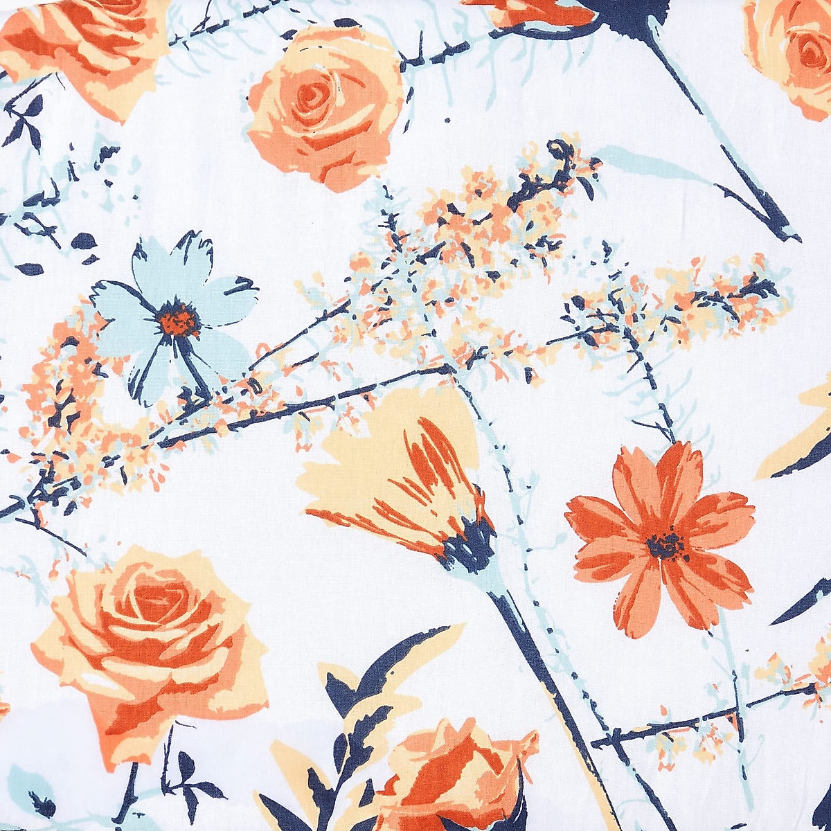 Ironing Board Cover with Floral Print Padding, Drawstring, Standard Size (15 x 54 in)