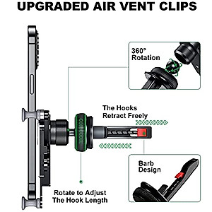 Z Fold 3 Car Mount for Car Vent, Car Vent Phone Mount Holder with Adjustable Extension Arm, Galaxy Z Fold 3/Z Fold 4 Car Mount Compatible with iPhone, iPad, Samsung, Tablet and More -Air Vent