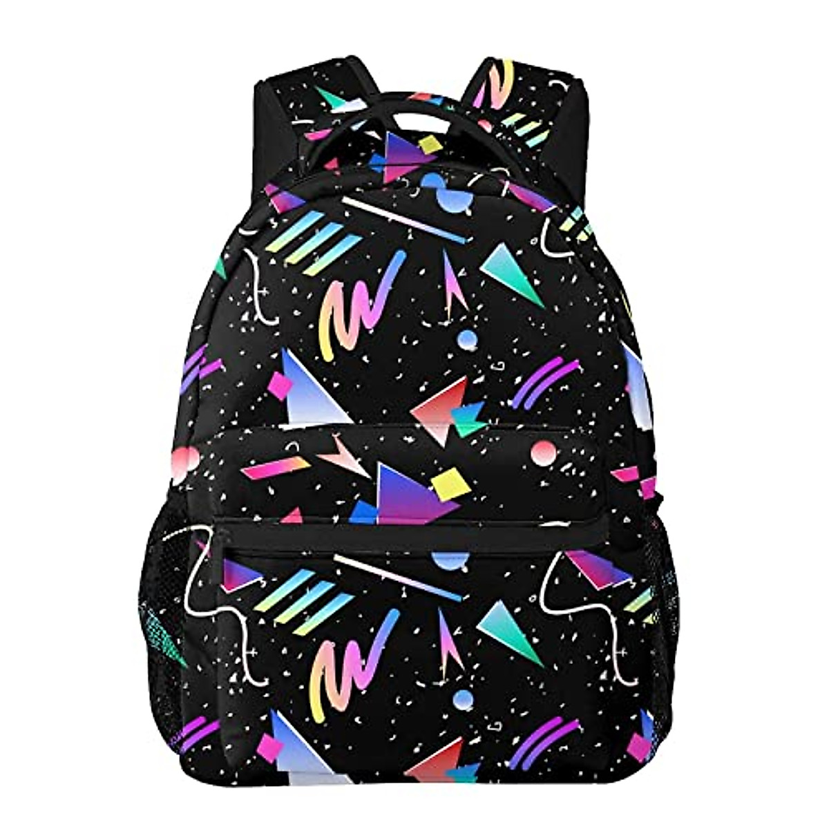 MANQINF Funny 80S 90S Pattern Backpack Casual Hiking Camping Travel Backpacks Lightweight Daypack Bag Women Men Bookbag