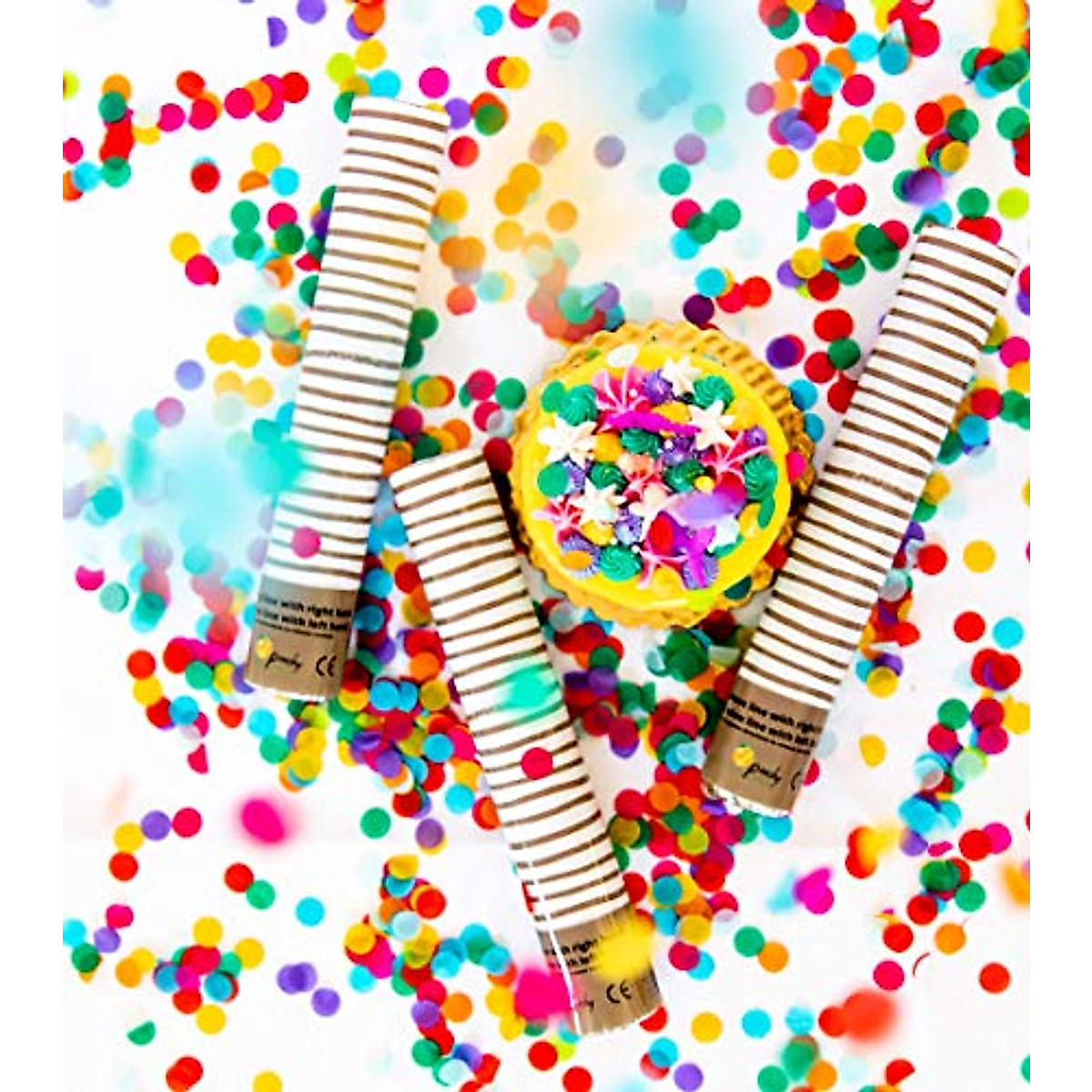 Peachy Party Poppers Confetti Cannons, Modern Biodegradable Wedding Confetti Cannon, Confetti Poppers for Send Off, Wedding, New Years Eve, Party Supplies