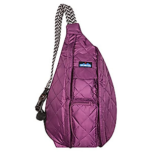 KAVU Original Rope Puff Diamond Quilted Mini Sling Pack - Sunset Purple