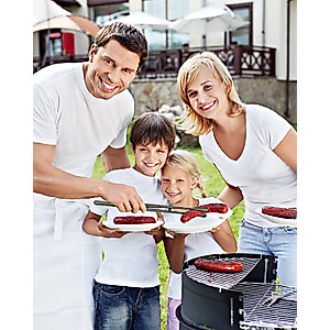 2 Pcs 10-inch Cooking Tweezers Tongs Precision Serrated Tips, Stainless Steel Professional Chef Tweezer Kitchen Tools for BBQ, Plating and Serving (Black)