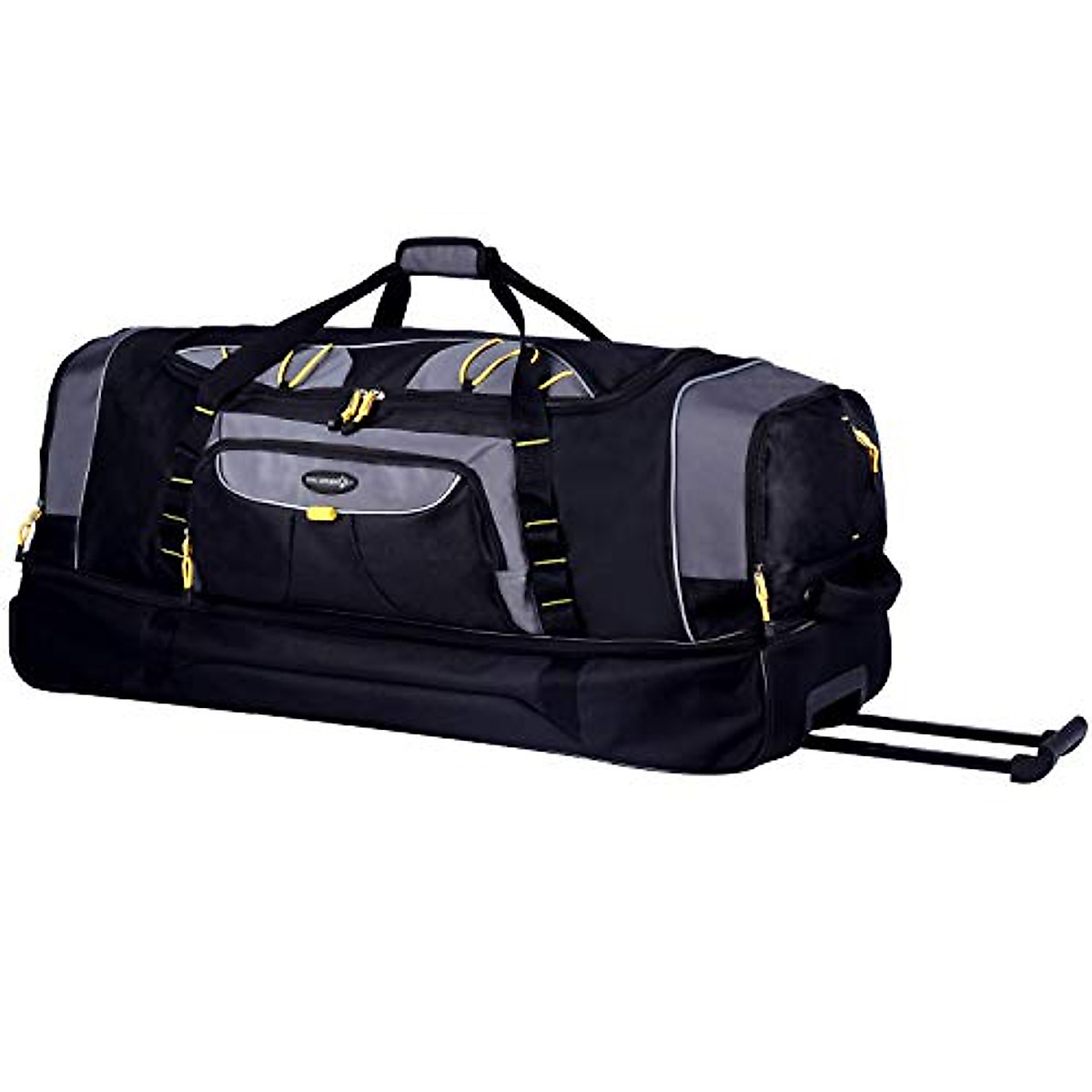TPRC Sierra Madre II Upright Rolling Duffel Bag, Black/Gray, 36-Inch