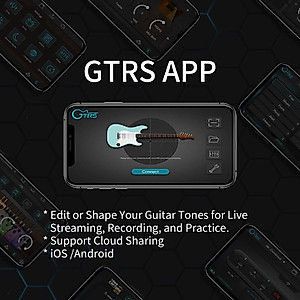GTRS P801 Maple Fretboard Professional Electric Guitar Kit with Intelligent Process System Guitar Simulations Effects Drum Looper Metronome Support App Control for Recording Performance Practice