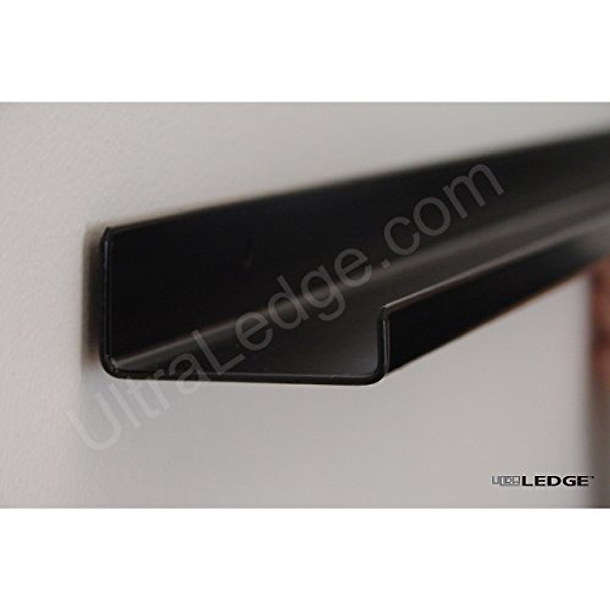 ULTRAledge 4'/48" Art Display/Picture Ledge/Floating Shelf, Metal, Modern (2" deep, Black)