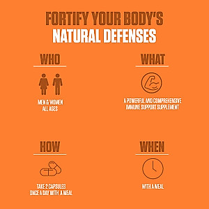 Emergency Immune Extra Strength 10-in-1 | #1 Rated Immune System Support Supplement | Boost Overall Health, Increase Energy w/Echinacea, Vitamin C, Elderberry + 7 More for Men & Women - 60 Pills