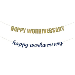 Happy Workiversary Party Banner - Work Party, Happy Work Anniversary, Themed Office party Hanging letter sign (Customizable)