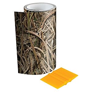 Mossy Oak - 14003-7-SGB Graphics 6" x 7' Shadow Grass Blades Camouflage Tape Roll - Camo Vinyl with a Matte Finish - Ideal for Covering Guns, Bows, Cameras, and Other Hunting Accessories. Squeegee Included.