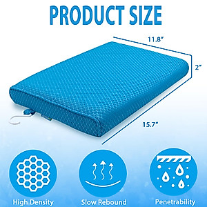 AEROiVi Shower Seat Cushion for Shower Chairs, Transfer Benches in Bathtub, Cushion for Sauna, 3D Mesh Pad with Hook, Slip-Resistant, Design for Elderly, Senior, Handicap & Disabled