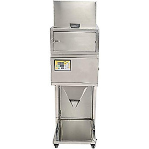 INTBUYING Weight Filling Machine Powder Filling Machine Filler Power/Granule Filling Package Machine 6-25 bags/min for Seeds Peanuts Cashews Soya Powder 110V (10-1500g)