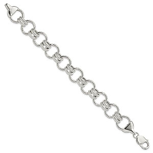 IceCarats 925 Sterling Silver Chain Bracelet 7.5 inch