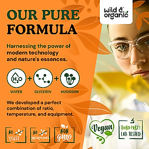 Chaga Mushroom Tincture - Immune Support Supplement w/Organic Chaga Mushrooms - Alcohol-Free Chaga Mushroom Drops for Immunity - Chaga Mushroom Supplement Liquid - Chaga Mushroom Extract - 4 oz