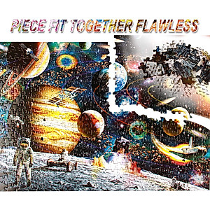 SiTimmGer Puzzles for Adults 500 Pieces Jigsaw Puzzles Space Traveler Solar System Puzzle for Family Challenging Hard Puzzle Summer Games 14.5" x 20”