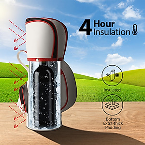 Gogogo Sport Vpro Golf Wine Cooler Bag Single Bottle Wine Carrier Gift for Golfer