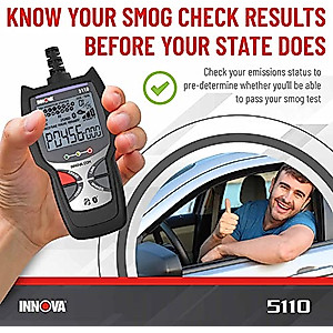 INNOVA 5110 - Newest 2022 OBD2 Scanner with ABS, Free Updates, Real Customer Service from Trusted USA Company, Smog Check & Check Engine Light Reset, Get Verified Repairs & Parts on iPhone or Android