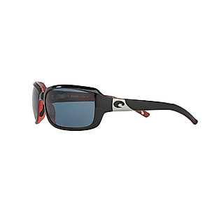 Costa Del Mar Woman Sunglasses Black Coral Frame, Gray Lenses, 64MM