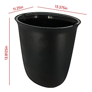 Glad Dimple Oval Trash Can Waste Bin 17L with Bag Ring, Black
